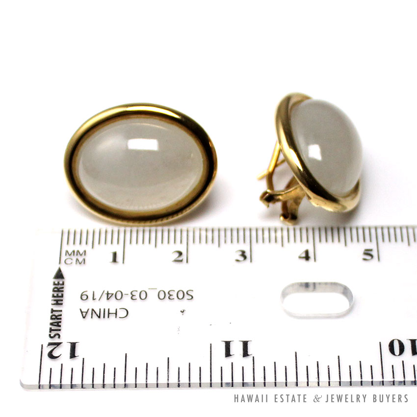 GIA CERTIFIED TSL NATURAL WHITE JADEITE 14K YELLOW GOLD BEZEL SET ...